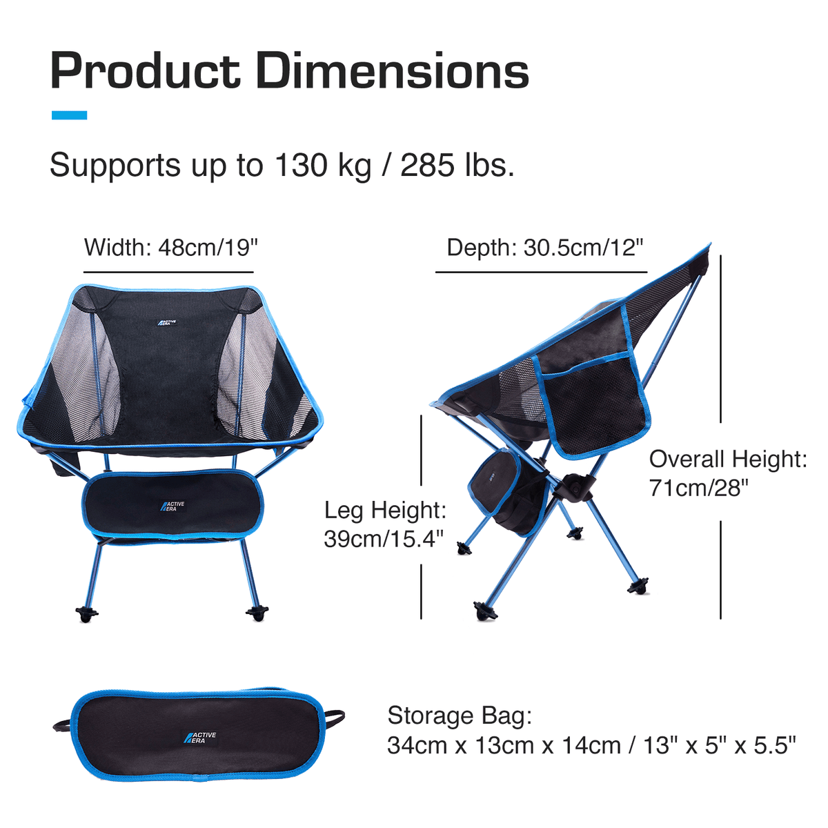 Premium Camping Chair - Ultra Lightweight, Compact Folding Chair | Free ...